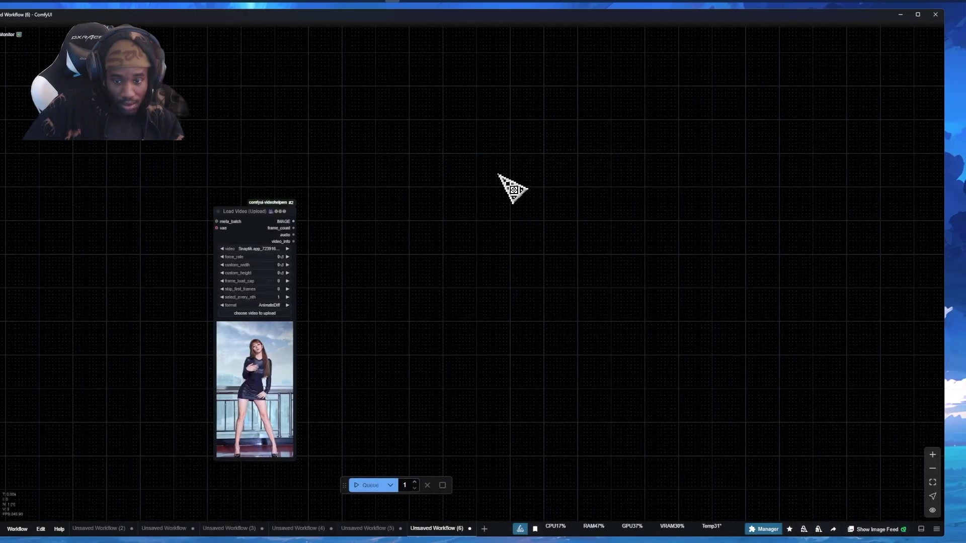ComfyUI视频换脸工作流教程：轻松实现AI视频编辑