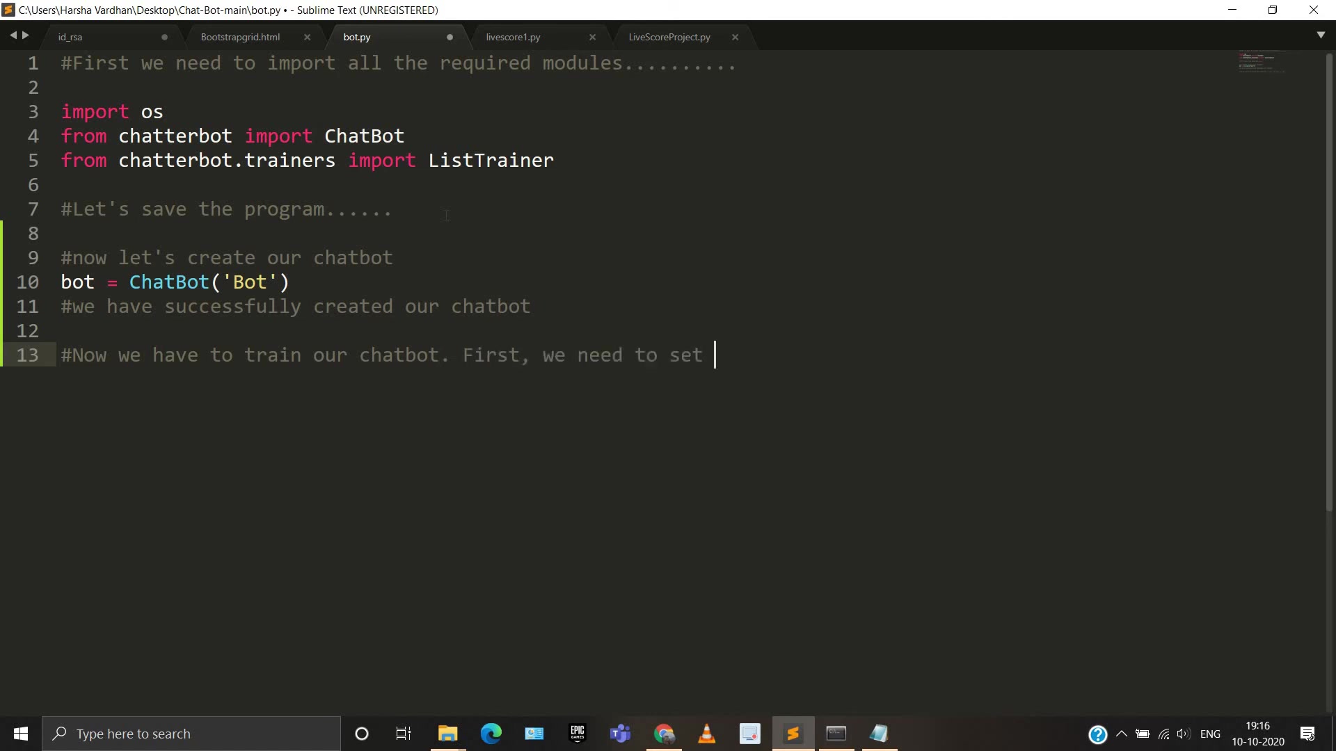 Diseña tu propio ChatBot con Python: Guía paso a paso