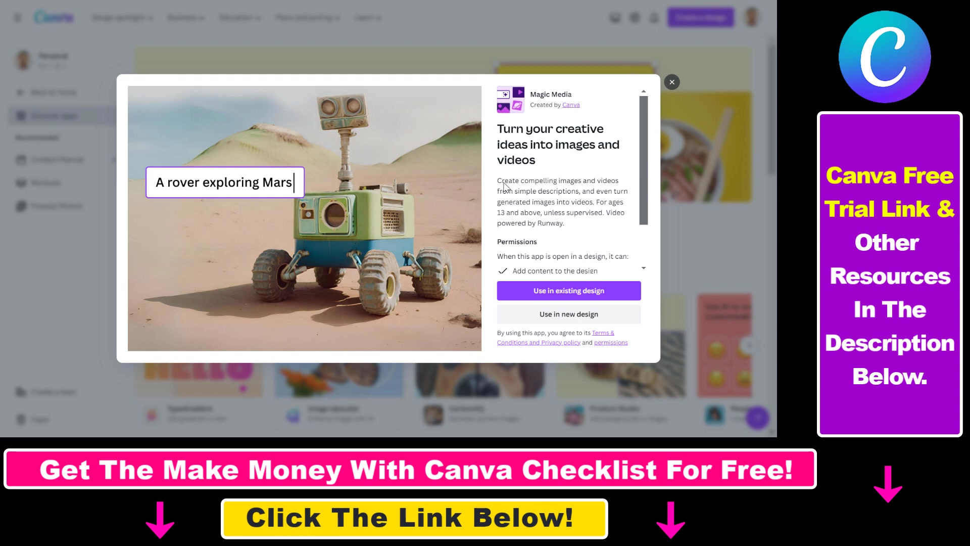 Generate AI Art for Free with Canva Magic Media: Tutorial