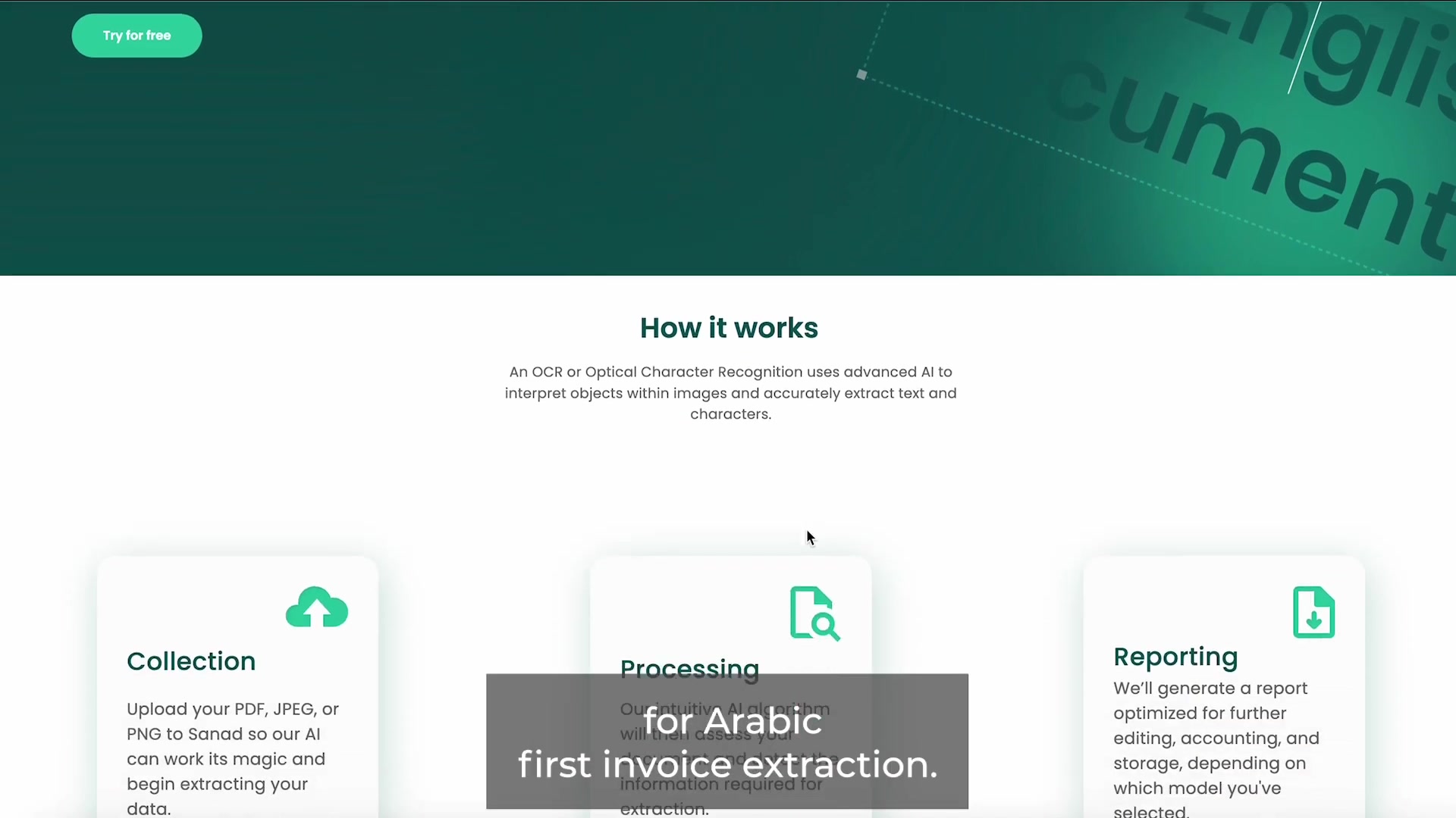 Sanad AI OCR: Automate Arabic and English Document Extraction