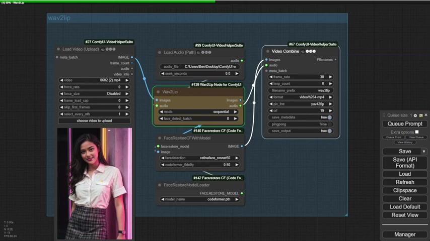 Wav2Lip ComfyUIノード完全ガイド：AIリップシンクで動画を強化