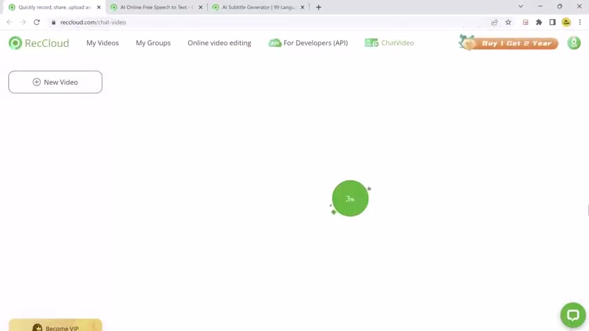 RecCloud: Transcripción, Subtítulos y Chat IA para Videos