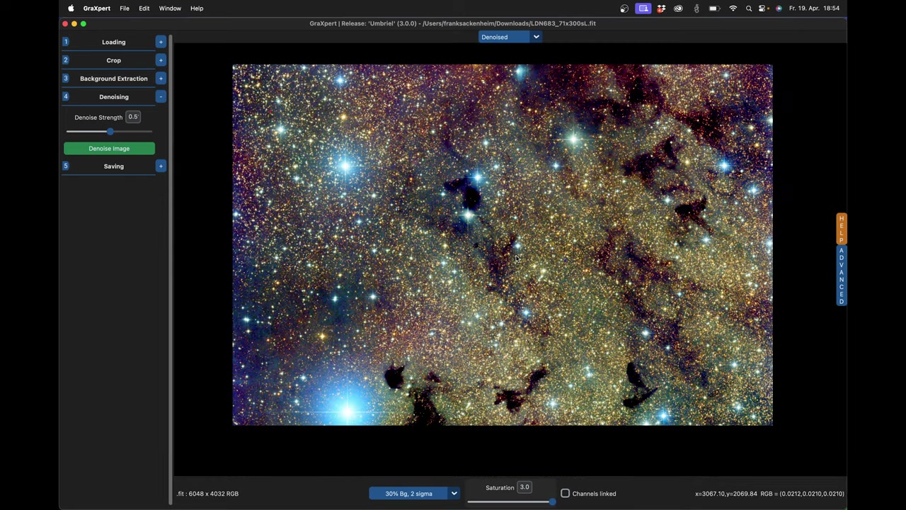 GraXpert 3.0：AI搭載ノイズ除去機能で天体写真の品質を向上