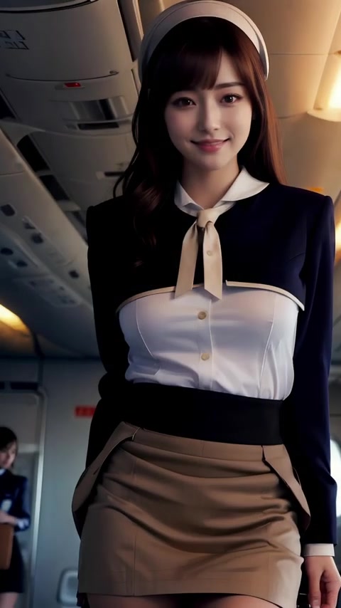 AI Flight Attendants: Style Lookbook of Hot Stewardesses
