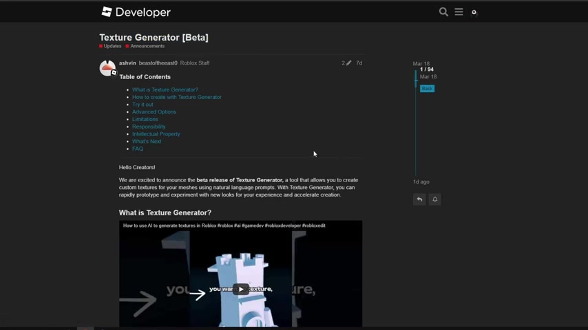 Roblox's AI Texture Generator: Create Stunning Game Assets