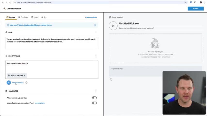 Pickaxe AI: La herramienta definitiva para crear chatbots y formularios personalizados