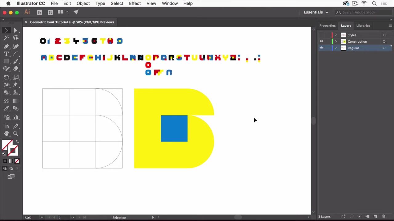 使用Illustrator和Fontself创建独特的几何字体
