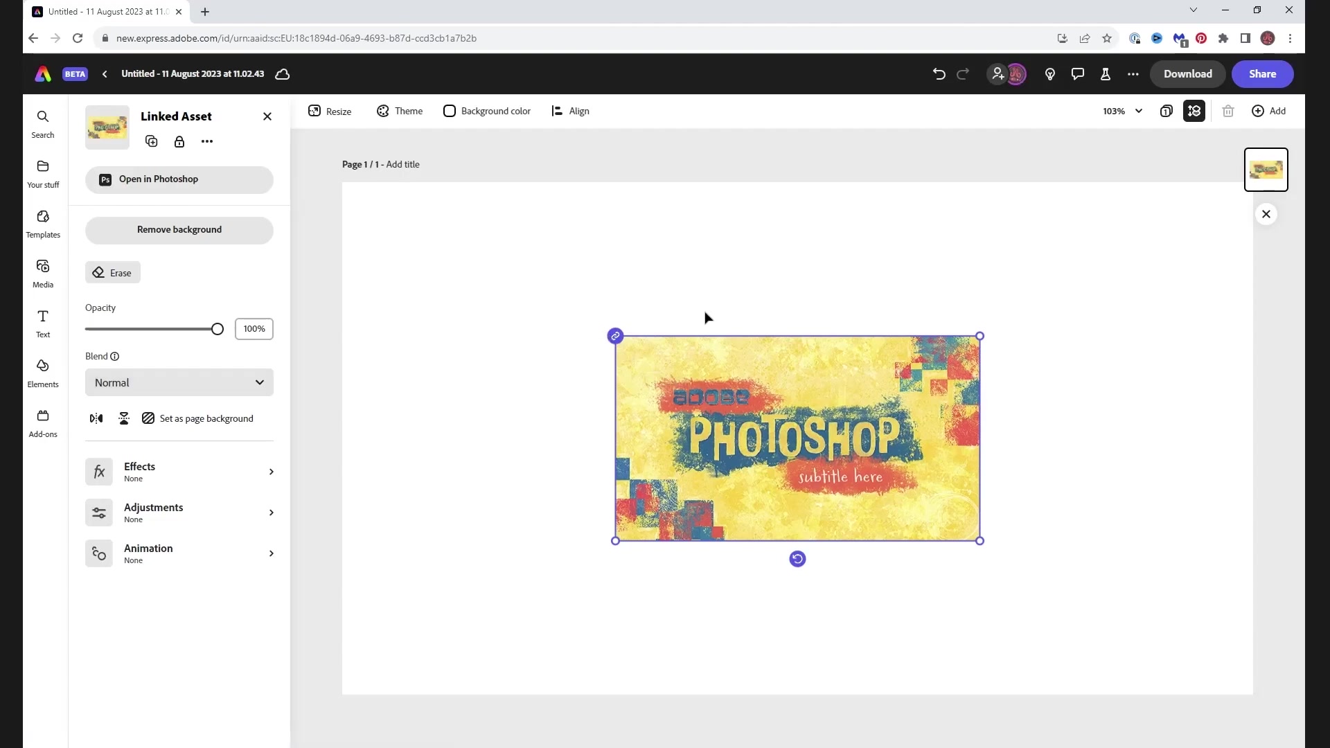 Adobe Express: Accessing & Editing Photoshop, Illustrator Files