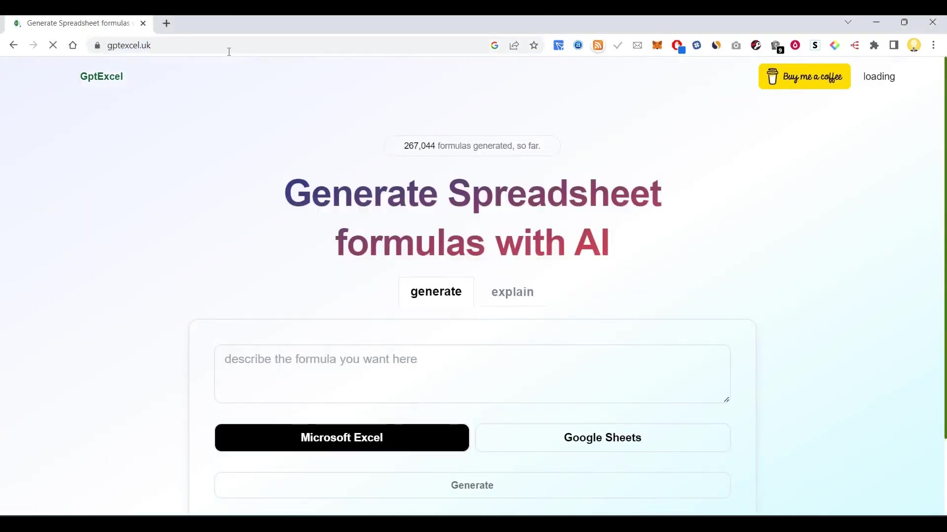 GPTExcel：AI驱动的Excel公式生成器，提升工作效率