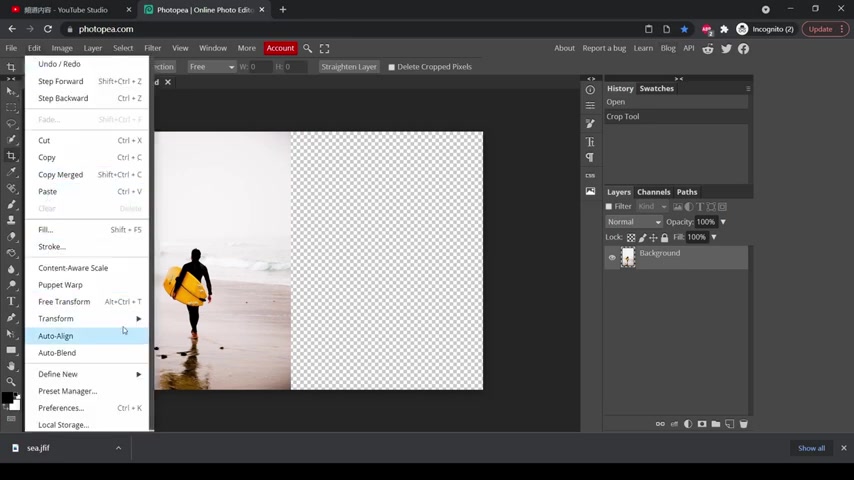 Resize Images Easily: Photopea's Content-Aware Scaling