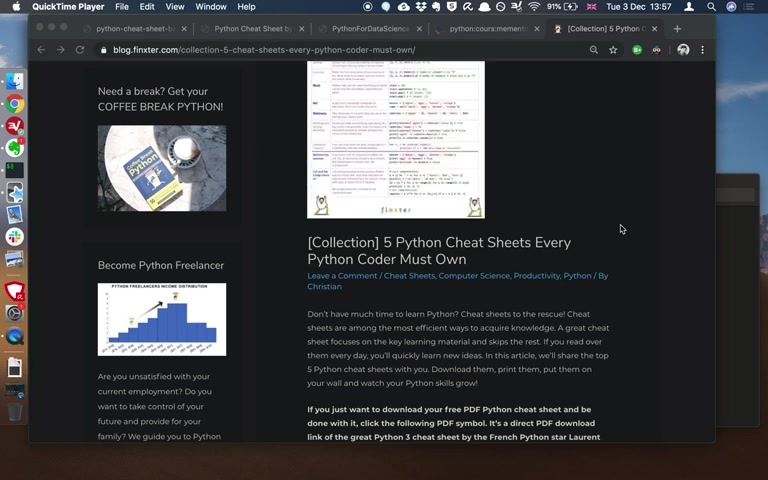 Die 5 besten Python Cheat Sheets: Dein ultimativer Spickzettel