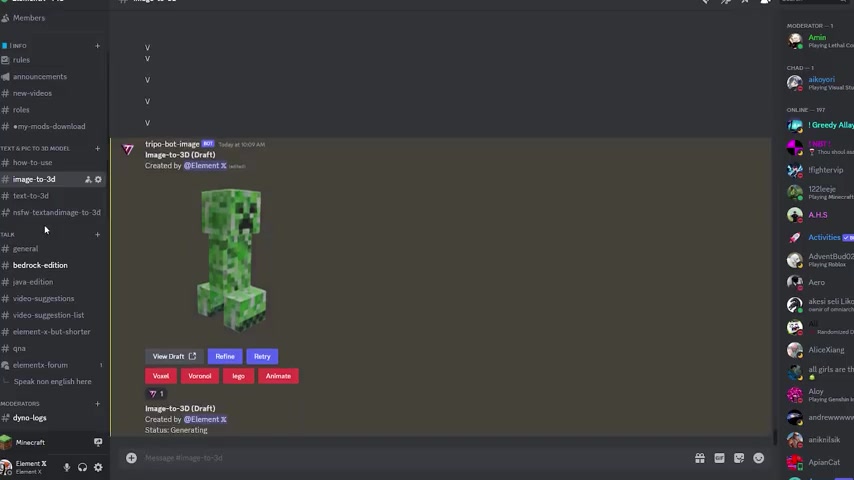 将图片转换为Minecraft模型：Tripo AI与OBJ转Schematic