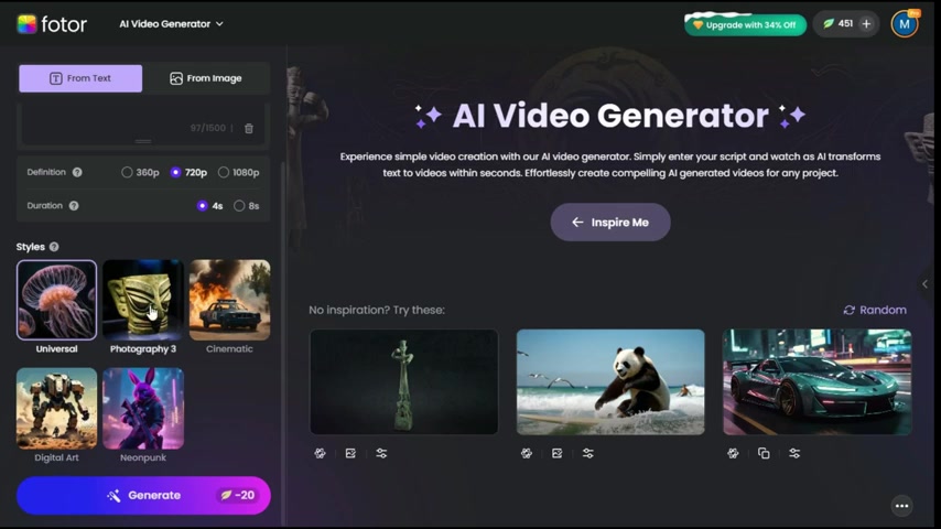 Fotor AI Video Generator: Text & Image to Video Made Easy