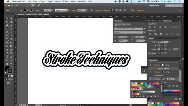 Create Outline Text in Adobe Illustrator: Stroke Techniques