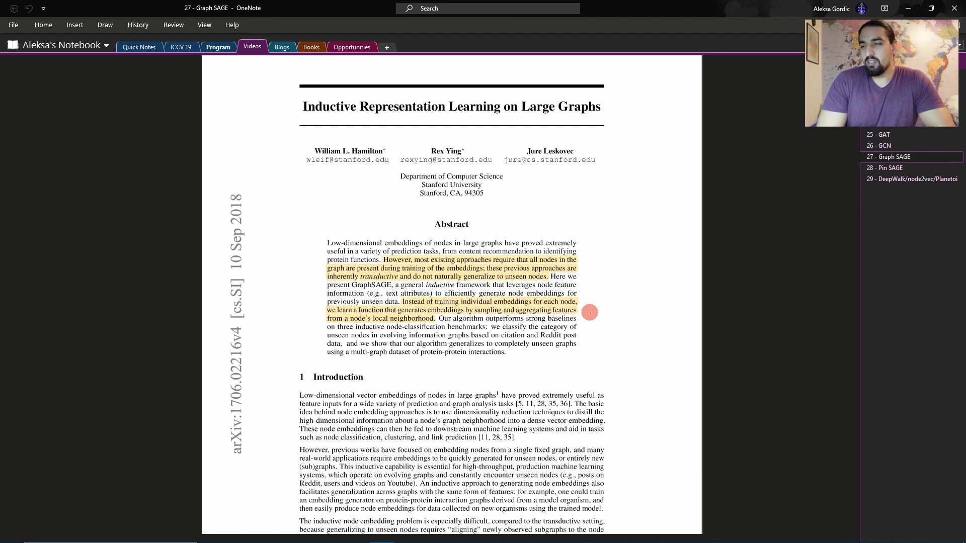 GraphSAGE：大規模圖表上的歸納表示學習詳解