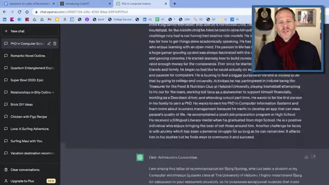 Crafting a Letter of Recommendation with ChatGPT: A Quick Guide
