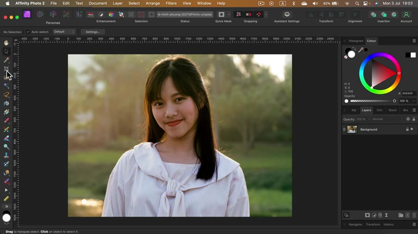 Hướng dẫn sử dụng công cụ Crop Tool trong Affinity Photo 2
