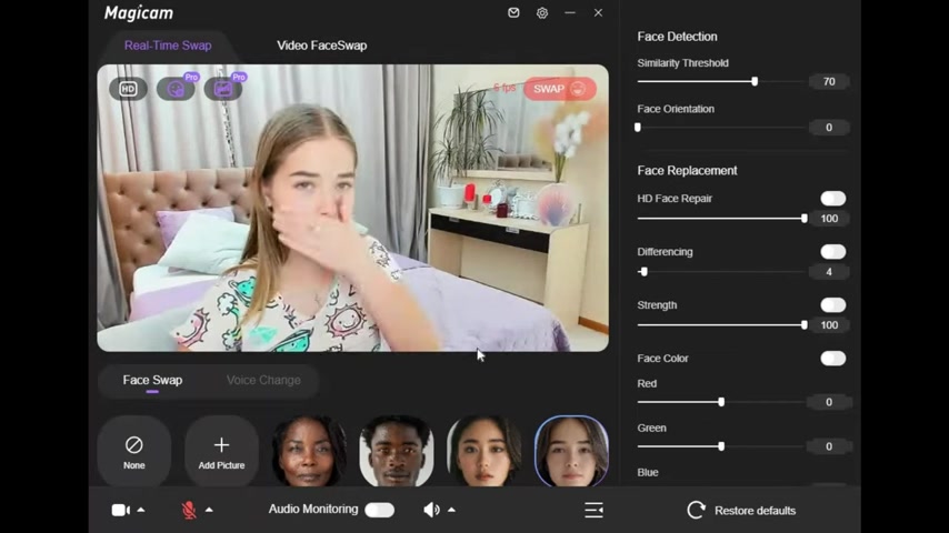 Magicam: Real-Time Face Swap and Voice Cloning Software