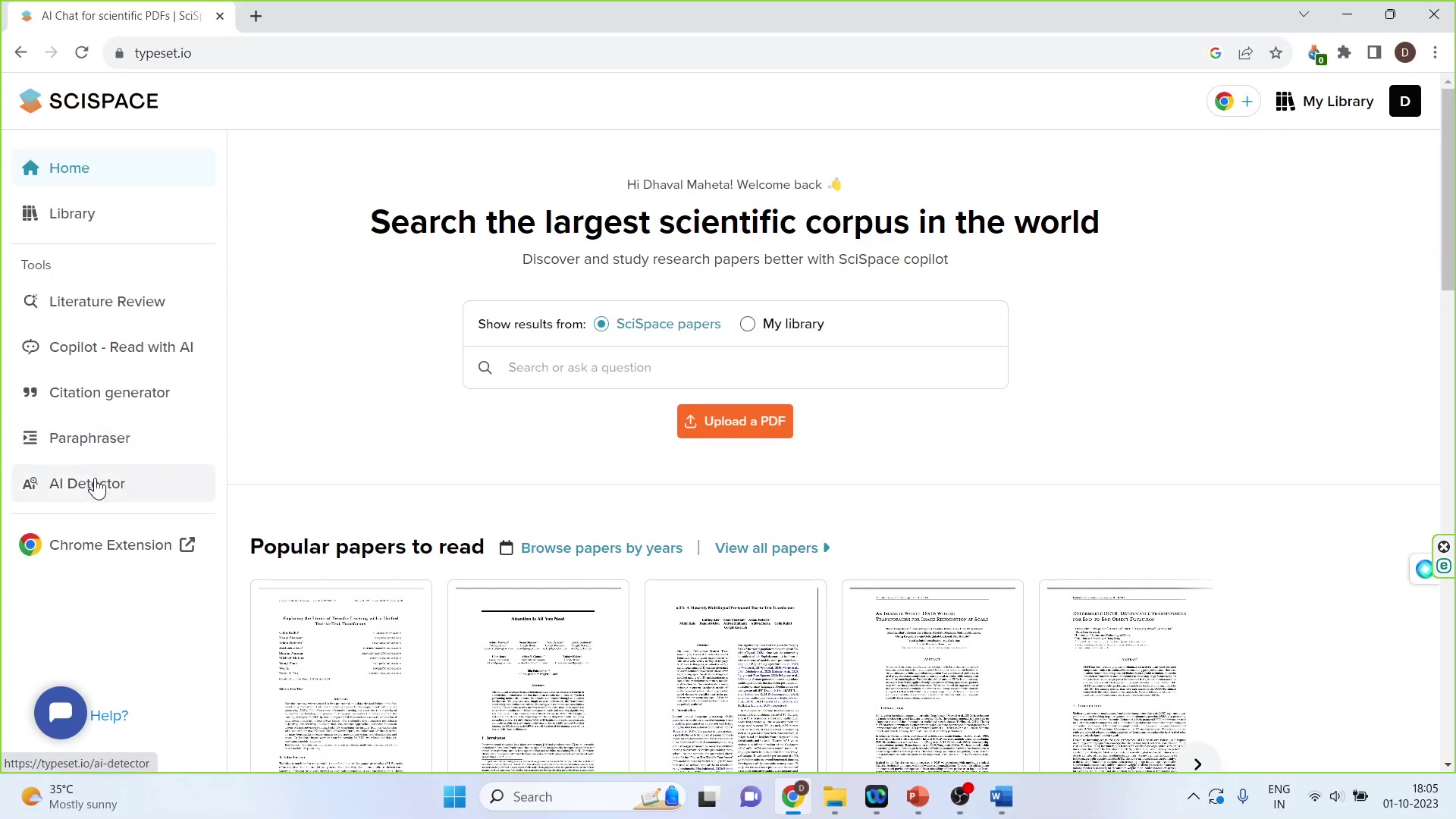 SciSpace: The AI Tool for Smarter Research Papers