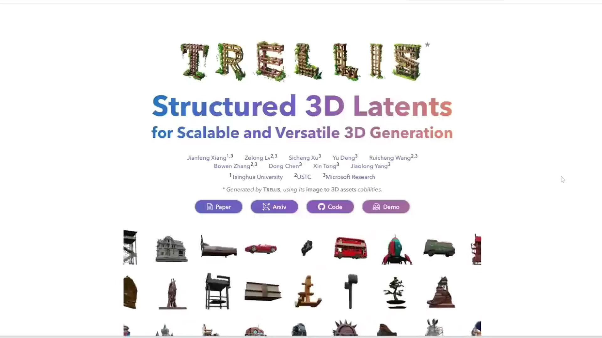 Trellis: AIで3Dモデルを生成！無料＆オープンソースの魅力