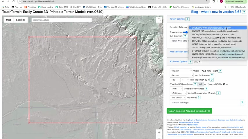 3D地形图轻松制作指南：TouchTerrain工具详解