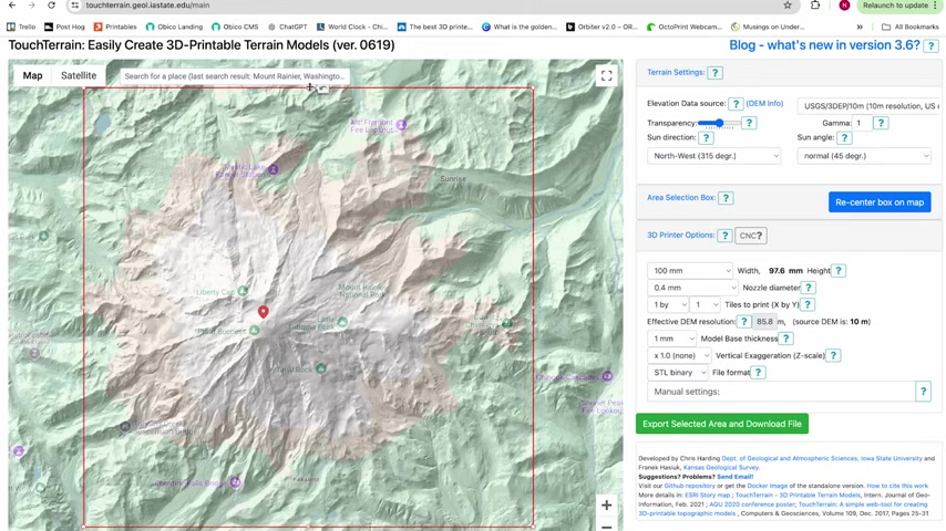 3D地形图轻松制作指南：TouchTerrain工具详解