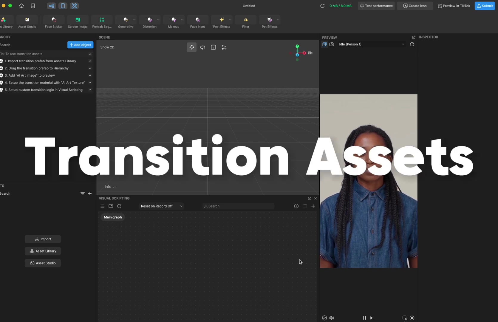 TikTok Effect Tutorial: AI Art Image & Transition Assets