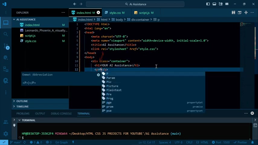 Create Your Own AI Assistant with HTML, CSS, & JavaScript