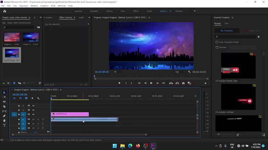 Create Lyrics Music Video in Adobe Premiere Pro: A Tutorial