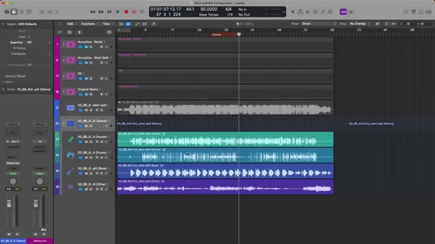 Logic Pro's Stem Splitter: A Deep Dive & Comparison