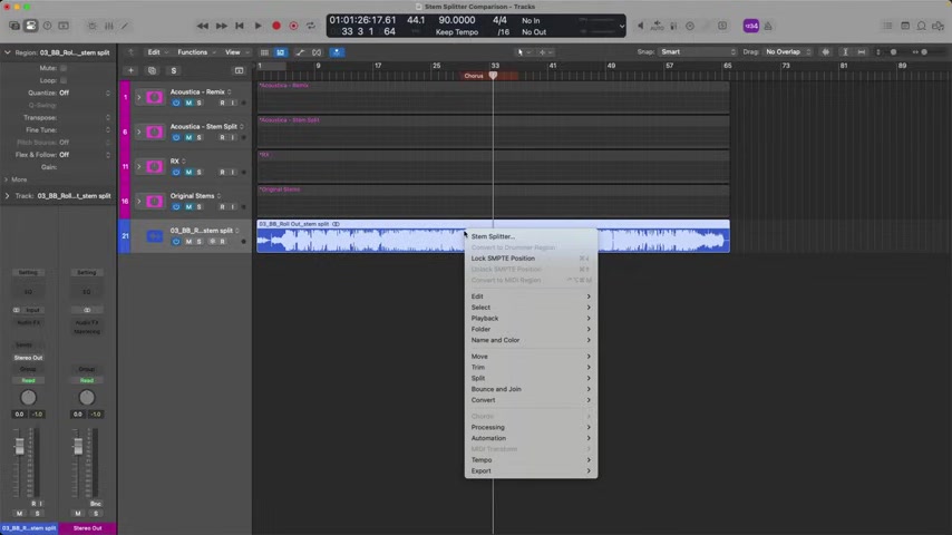 Logic Pro's Stem Splitter: A Deep Dive & Comparison