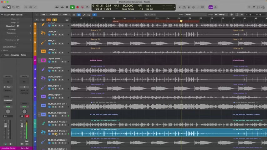 Logic Pro's Stem Splitter: A Deep Dive & Comparison