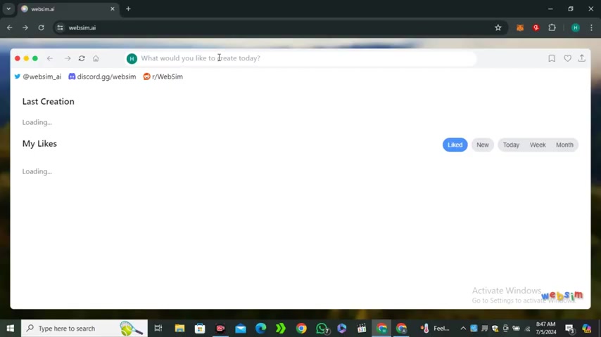 Websim AI: Create Games and Apps with Just a Few Prompts