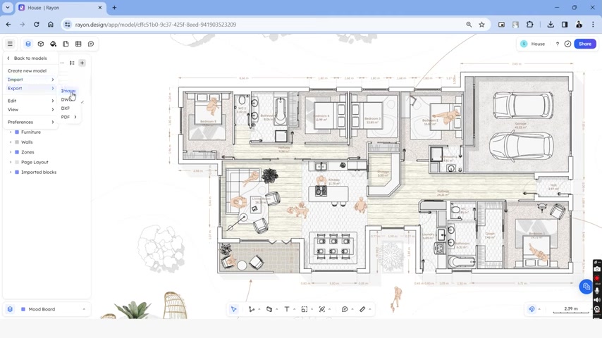 Rayon Design: Dibuja y Renderiza Planos de Planta Gratis