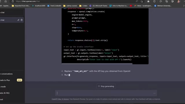 Crear un Chatbot con la API de ChatGPT y Gradio: Guía Completa