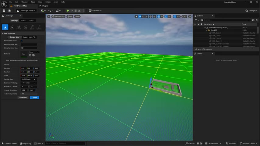 Unreal Engine 5快速创建开放世界地图：免费资源教程