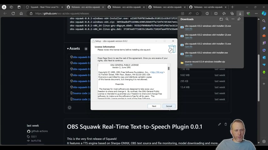 Squawk: Real-Time Local Text-to-Speech Plugin for OBS