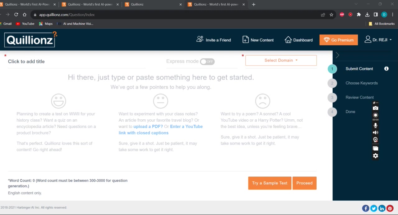 Quillionz: Automate Question Generation with AI-Powered Quizzes