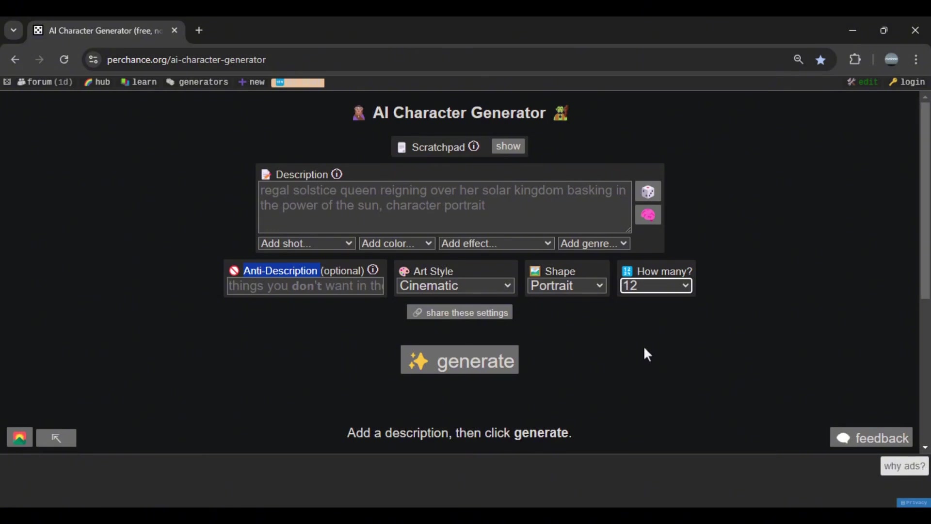 Perchance AI Character Generator: Unleash Your Creativity Free