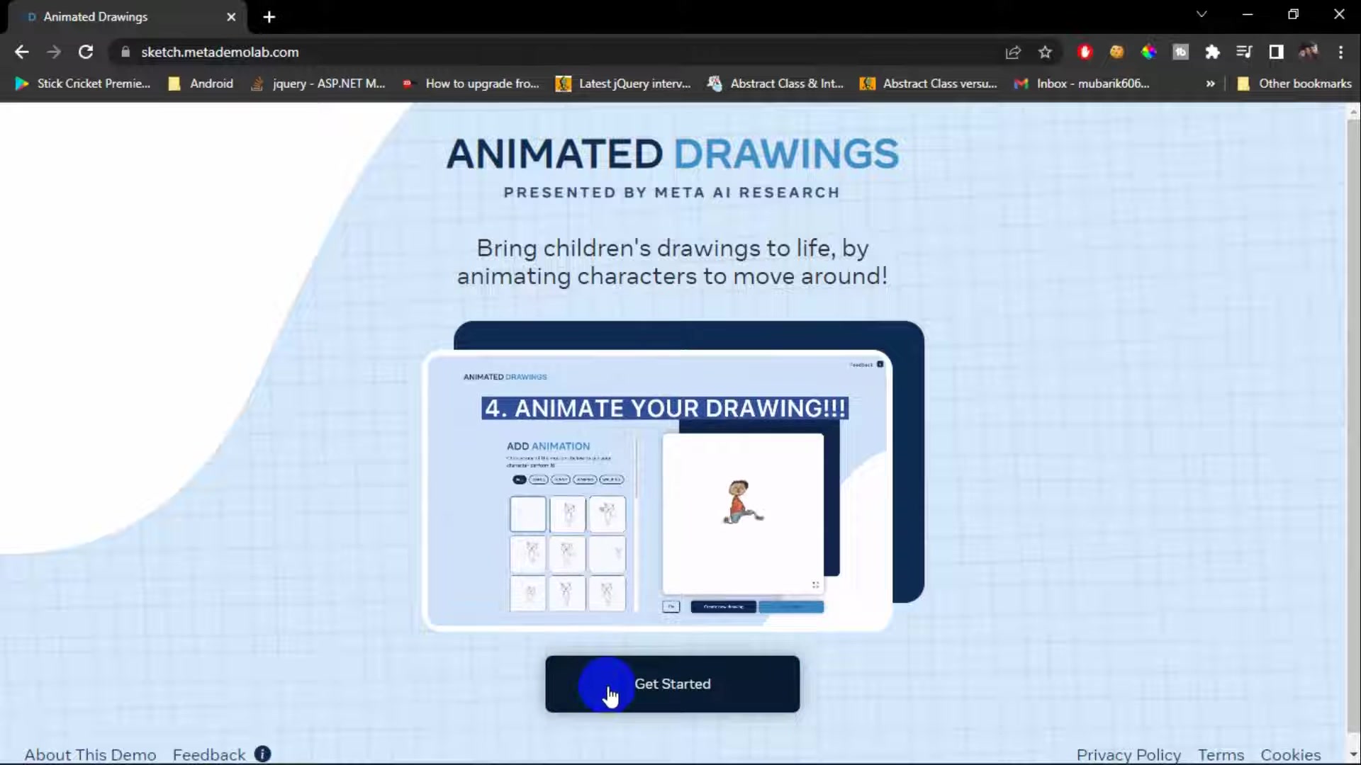 Animate Your Drawings Free with Sketch.metademolab.com