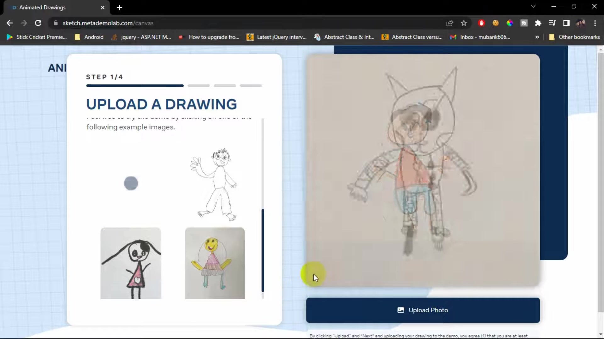 Animate Your Drawings Free with Sketch.metademolab.com