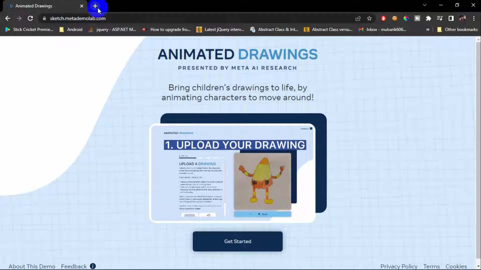 Animate Your Drawings Free with Sketch.metademolab.com