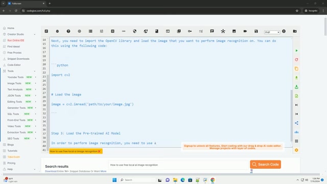 Local AI Image Recognition with OpenCV: A Python Tutorial