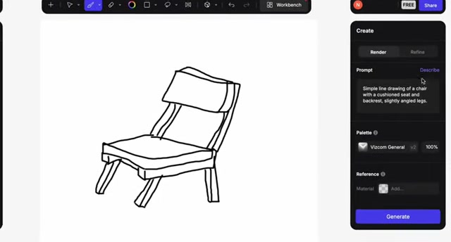 Vizcom AI: Transform Sketches to 3D Models Instantly