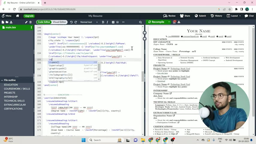 Crafting an ATS-Friendly Resume: A Guide to Overleaf Templates