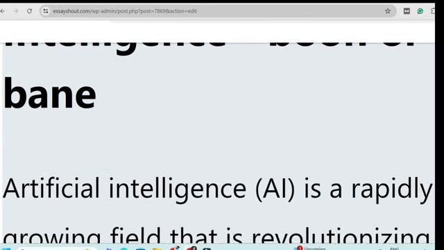Artificial Intelligence: A Comprehensive Essay on Its Boon and Bane
